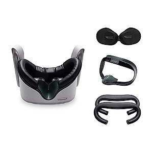VR Cover Facial Interface Bracket & Foam Replacement with Lens Protector Cover for Meta Quest 2 (Standard Edition)