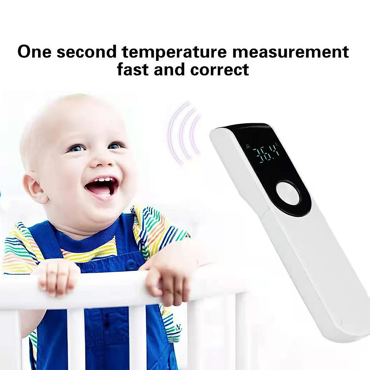 Kuhxz Touchless Forehead Thermometer for Adults & Kids, Digital 𝐈𝐧𝐟𝐫𝐚𝐫𝐞𝐝 Thermometer, LED Display Instant Reading, Mini Portable Handheld Electronic Thermometer, Thermometer for Home Use