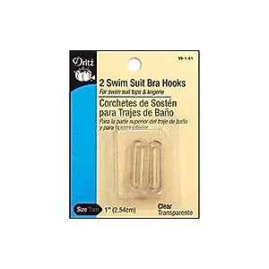 Dritz Swim Suit Bra Hook Clear 1'' , 2/PK