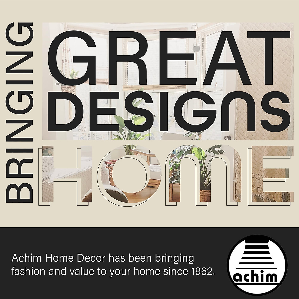 Elongated Wood Toilet Seat, Bone - 19 Inch - Fits All Elongated Size Fixtures - Easy to Install Fantasia by Achim Home Decor