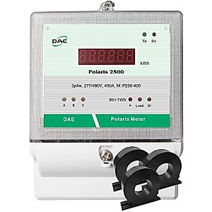 DAE P256-400-S KIT, 400A, 277/480v, UL kWh Smart Submeter, 3 Phase, 3 CTs (Inner Dia. 1.38"), RS485