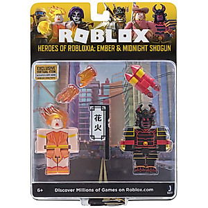 Roblox Celebrity Collection - Heroes of Robloxia: Ember & Midnight Shogun Game-Pack [Includes Exclusive Virtual Item]