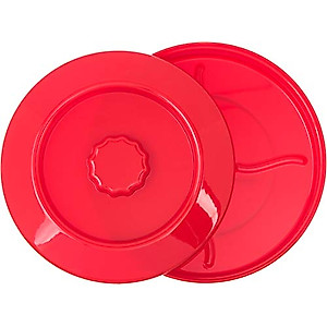 Carlisle FoodService Products 047005 Stackable Tortilla Server w/Lid, 7-1/4" / 2", Red