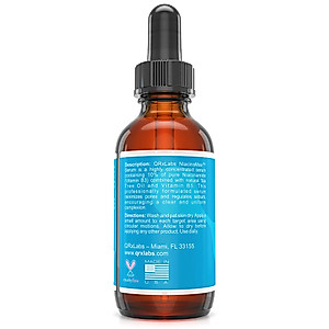 NiacinaMax Serum with 10% Niacinamide (Vitamin B3), Tea Tree Oil, Calendula Extract, Allantoin and Vit. B5 & E – Enhanced Dermal Penetration – Shrinks Pores & Reduces Blemishes on Skin – 2 oz / 60 ml