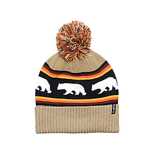 KAVU Herschel Cuffed Beanie Hat - Keep Your Head and Ears Warm in Style - Snow Bear
