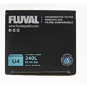 Fluval U4 Underwater Filter, Freshwater and Saltwater Aquarium Filter, A480,Black