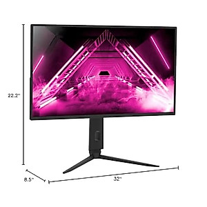 Monoprice QHD IPS Gaming Display - 32inch, 2560x1440p, QHD, 165Hz, 1ms, Height Adjustable Stand, 2X HDMI 2.0 and 2X DisplayPort 1.2 - Dark Matter Series