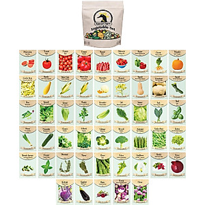 Black Duck Brand 50 Packs Assorted Heirloom Vegetable Seeds 20+ Varieties All Seeds are Heirloom, 100% Non-GMO