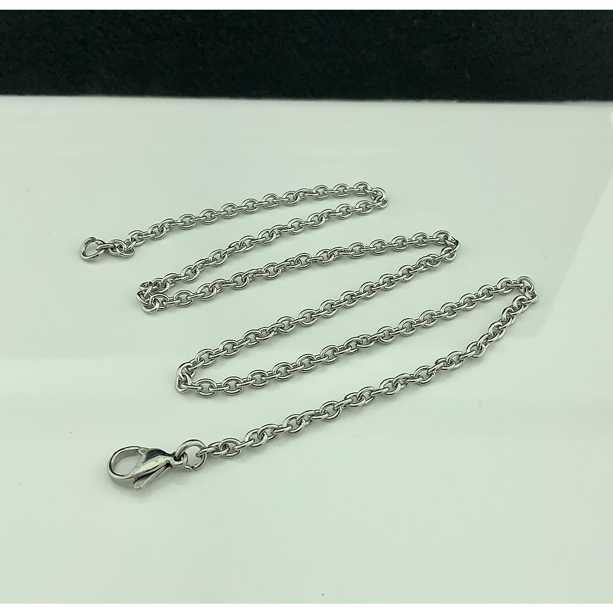 SILVERCLOSEOUT Stainless Steel Rolo Cable Chain Mens & Womens Unisex Necklace 3.1MM 20 Inch