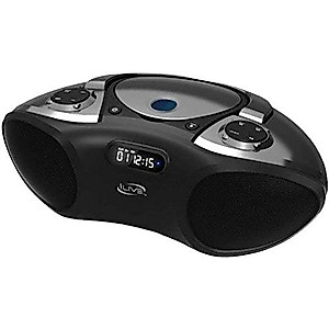 iLive Wireless Bluetooth Boombox with CD Player & FM Radio, Features Built-in Bluetooth Stereo Speakers, Digital Controls and 3.5mm Audio Input, LCD Display and AC Power