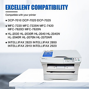 1 Pack TN-350 TN350 Black Toner Cartridge Replacement for Brother DCP-7010 7020 7025 IntelliFax 2820 2910 2920 2850 MFC-7220 7225 7820 7420 7820N HL-2040 2040N 2070N 2030 2040R Printer.