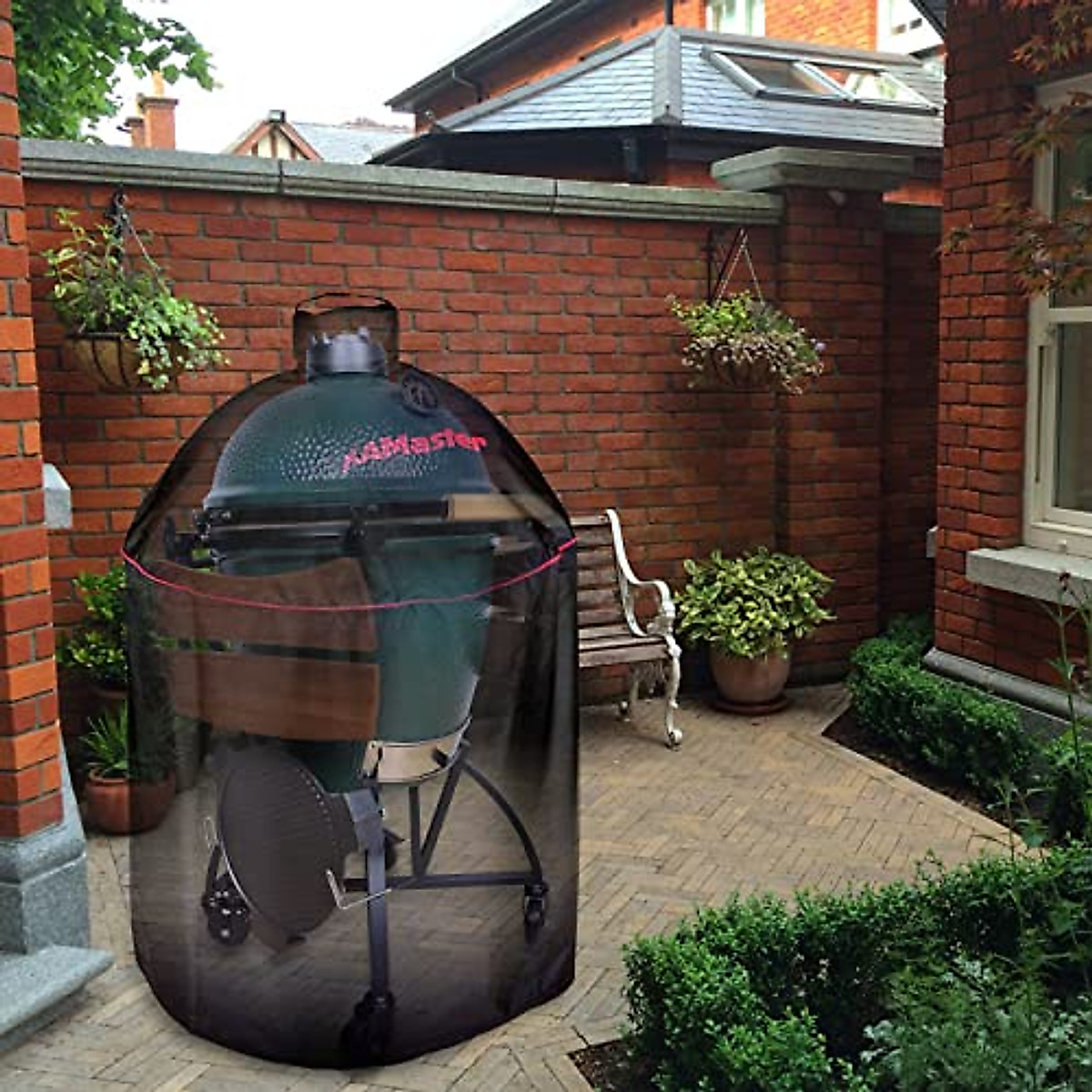 KAMaster Grill Nest Rack for Large Big Green Egg intEGGrated Nest+Handlers,2 Slot Positions Hold convEGGtors,Cooking grids and Baking Stones,Stainless Steel Rack Convenient Storage for Kamado Classic