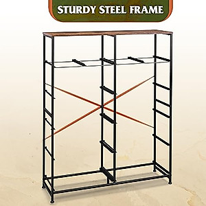 WLIVE Tall Dresser for Bedroom with 12 Drawers, Chests of Drawers, Fabric Dresser for Bedroom, Closet, Fabric Storage Dresser with Drawers, Steel Frame, Rustic Brown Wood Grain Print