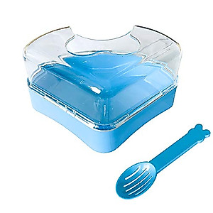 PINVNBY Hamster Bathroom Gerbil Plastic Sand Dry Bath Container Small Animal Sauna Toilet Sandbox  with Scoop for Hamster Gerbil Rat Mice and Small Animal