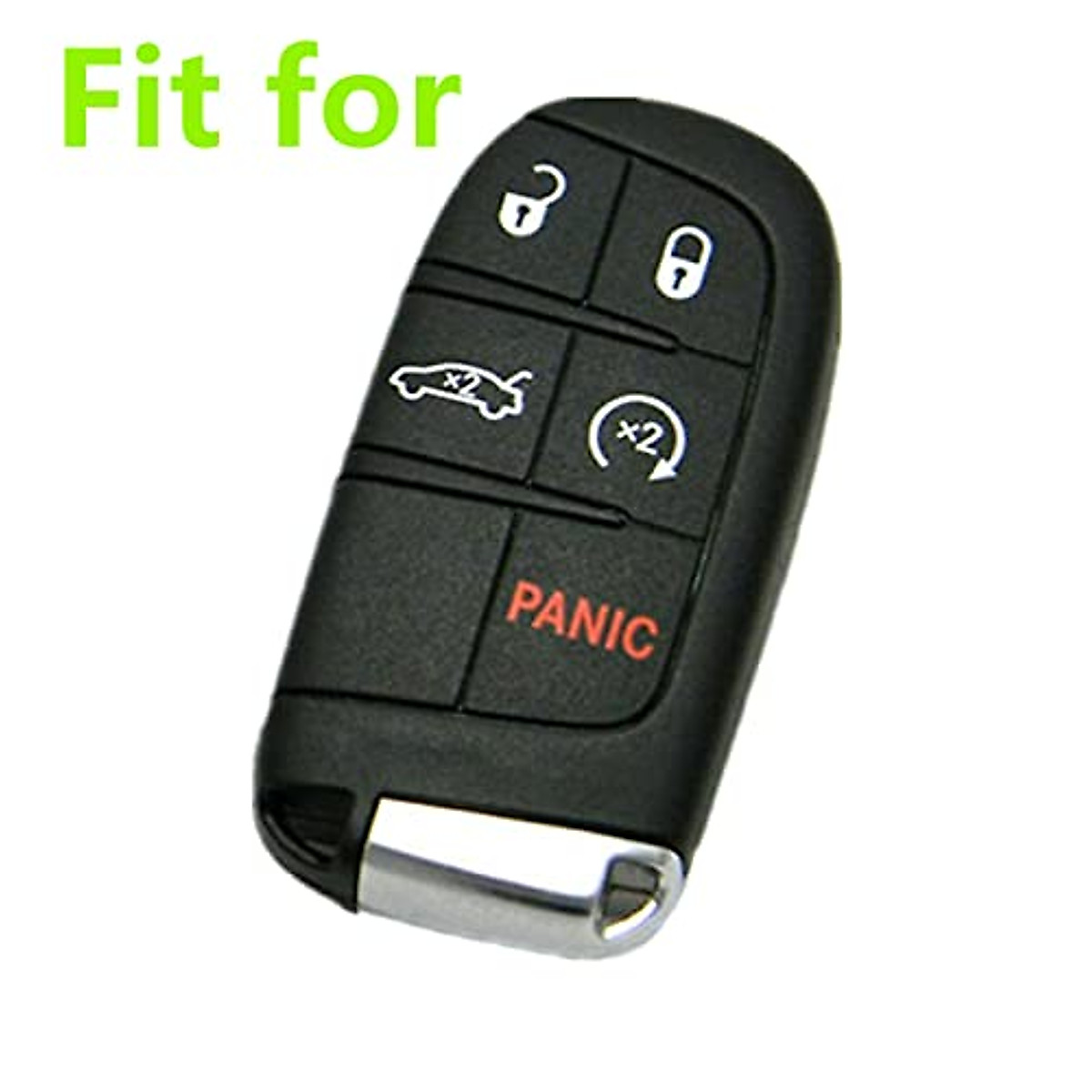 Smart Key Fob Cover Remote Case Keyless Protector Jacket for Jeep Grand Cherokee Dodge Challenger Charger Dart Durango Journey Chrysler 300