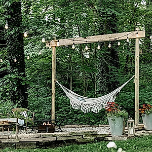 IDEAALS Super Bright 50FT S14 Outdoor String Lights (Extendable Max 250FT), IP65 15 Shatterproof S14 Bulbs Edison Vintage Backyard Lights, Waterproof Commercial Grade Lights for Patio Pergola