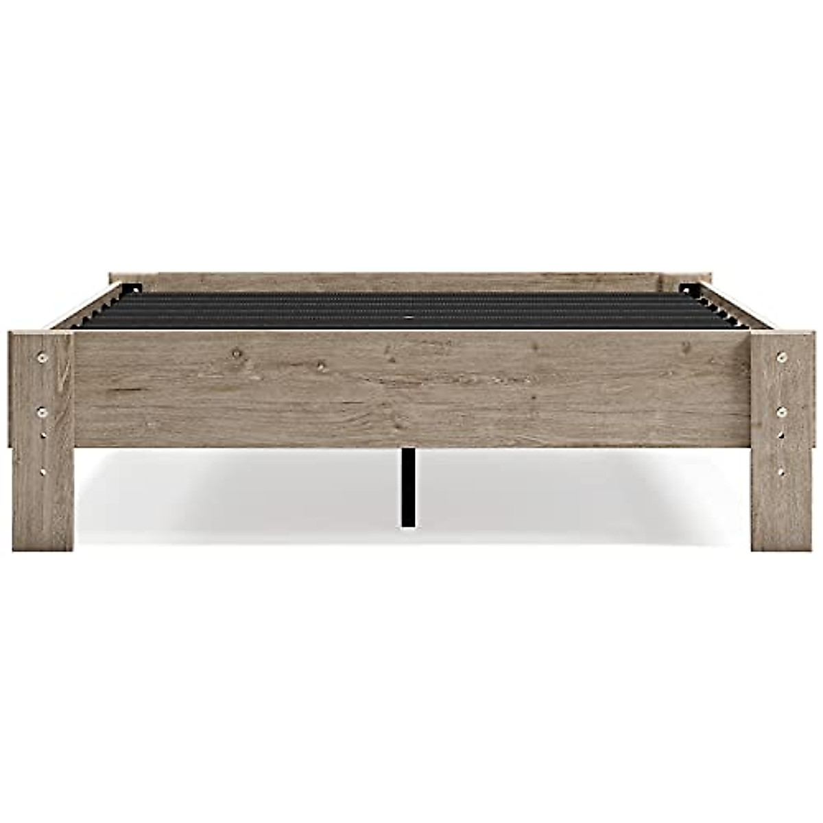 Signature Design by Ashley Oliah Contemporary Full Platform Bed, Natural Wood Grain