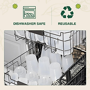 Glotoch 24 Pack 16 oz. (2 Cups) Plastic Food and Drink Storage Containers Set with Lids - Microwave, Freezer & Dishwasher Safe Eco-Friendly, BPA-Free, Reusable & Stackable