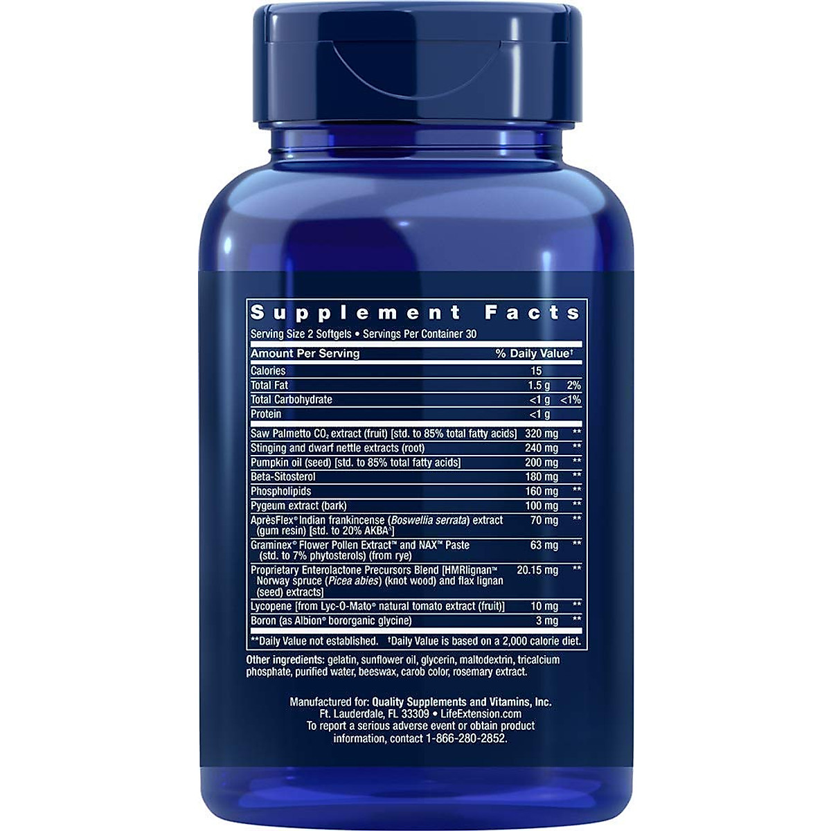 Life Extension Ultra Prostate Softgels, 60 Count (Pack of 2)