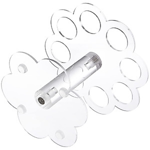 Dicunoy 3 Pack Ice Cream Cone Holder, 8 Holes Acrylic Waffle Cone Display Stand, Circle Hand Roll Sushi Stand Rack with Base for Restaurant, Party, Buffet, Wedding, Birthday