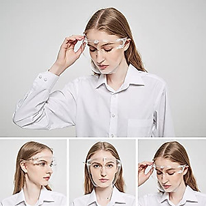 2 Pack Upgraded Anti-Fog Plastic Full Face Covering,Transparent Face Guard with Anti-Slip Nose Pad,Breathable Dust-Proof Nose Face Mouth Shield Protective for Unisex Adults Outdoor Activities