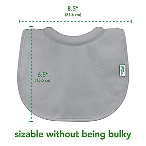 green sprouts Stay-dry Milk Catcher Bibs (3 Pack) | Collar absorbs milk to prevent rashes | Waterproof inner layer, Absorbent terry cotton, Machine washable