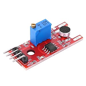 5Pcs Sound Sensor Module, 3 to 5V Microphone Sound Sensor Microphone Sensor Module Ultra Small Professional Microphone Amplifier IC KY-038 for Assembly with Indicator Lights