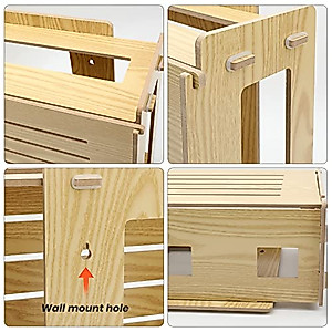 BEARUT Router Shelf WiFi Modem Shelf Router Storage Box Cover Power Strip Cable Management Hider Organizer Density Fiberboard Need Assembly MDF 14.2 * 9.0 * 5.4 in (L* H * D)