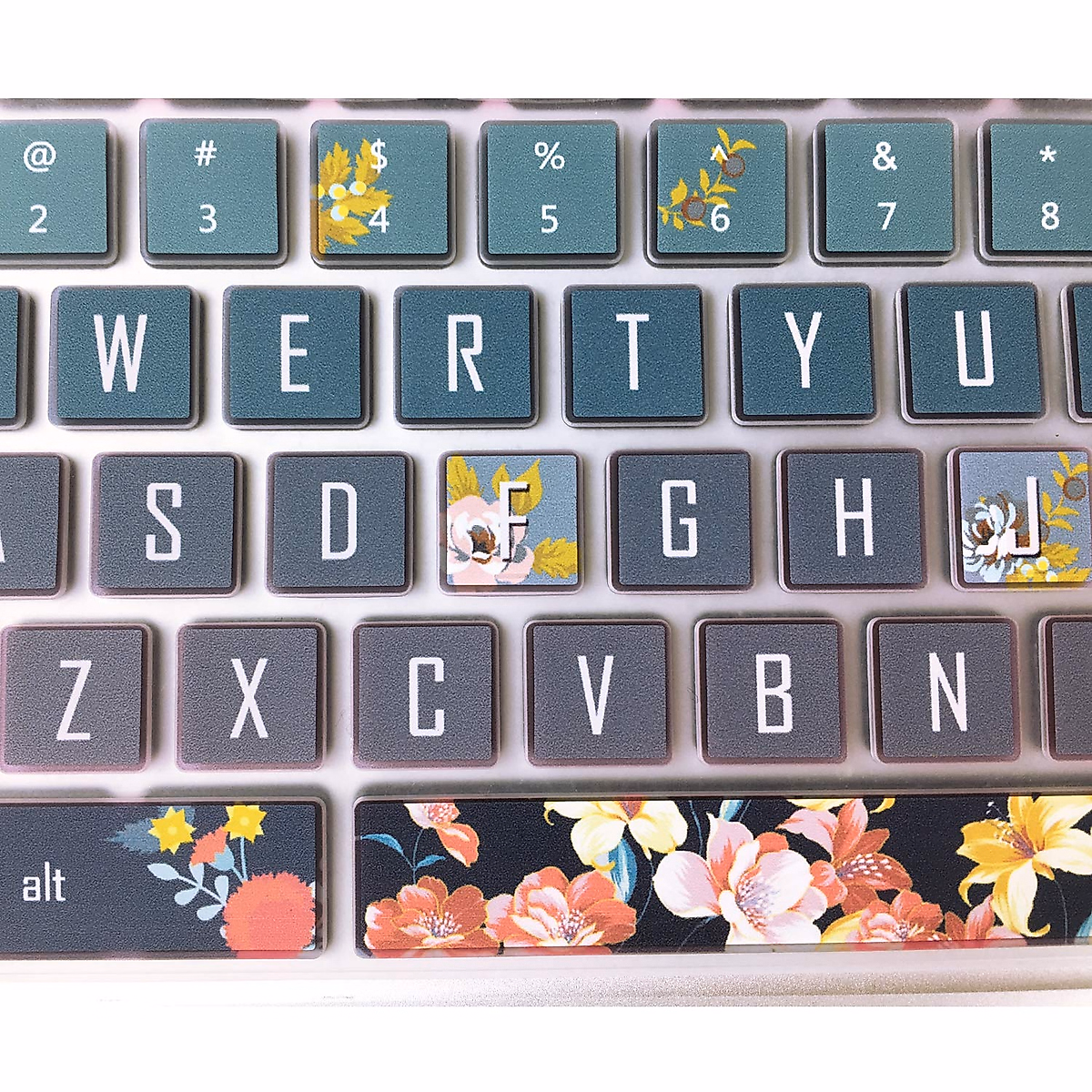 Silicon Keyboard Cover for 11.6" Lenovo Chromebook C330 C340, Flex 11, 100e 300e 500e N20 N21 N22 N23, 14" N42 N42-20, Red Flower