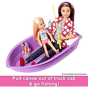 Barbie Camper Playset, 3-In-1 Dreamcamper with Pool and 50 Accessories, Transforms Into Truck, Boat and House (Amazon Exclusive)