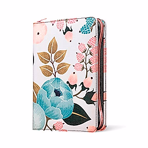 NLT Compact Zipper Bible, Filament Enabled (Cloth, Floral Garden, Red Letter)