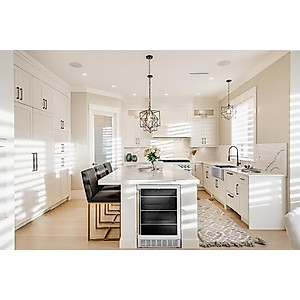 ZLINE 24" Autograph Edition 154 Can Beverage Cooler Fridge with Adjustable Shelves in Stainless Steel with Gold Accents (RBV-US-24-G)