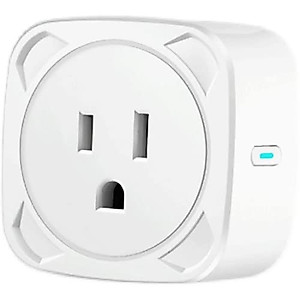 Smart Plug WiFi Outlet Tuya APP Compatible with Alexa and Google Home Wireless Remote Control 2.4GHz Wi-Fi Timer Socket Features Energy Monitoring (Power Monitoring) 16 Amp, White (US001)