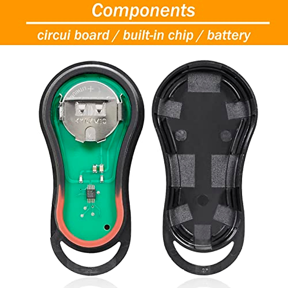 TOP-VIGOR 315MHz GQ43VT9T Keyless Entry Remote Car Key Fob, 3 Buttons Car Key Fob Replacement for Dodge Ram1500 2500 3500 Durango Dakota for Jeep Cherokee Grand Cherokee