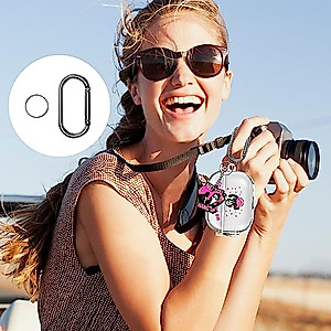 【with Lock】 for Airpods Pro 2/Pro Case, Scream & Ghost AirPods Pro 2nd/1st Generation Case Clear PC Hard Cover + Soft Silicone Inner Double Protection with Charm& Lanyard& Keychain for Women Girls