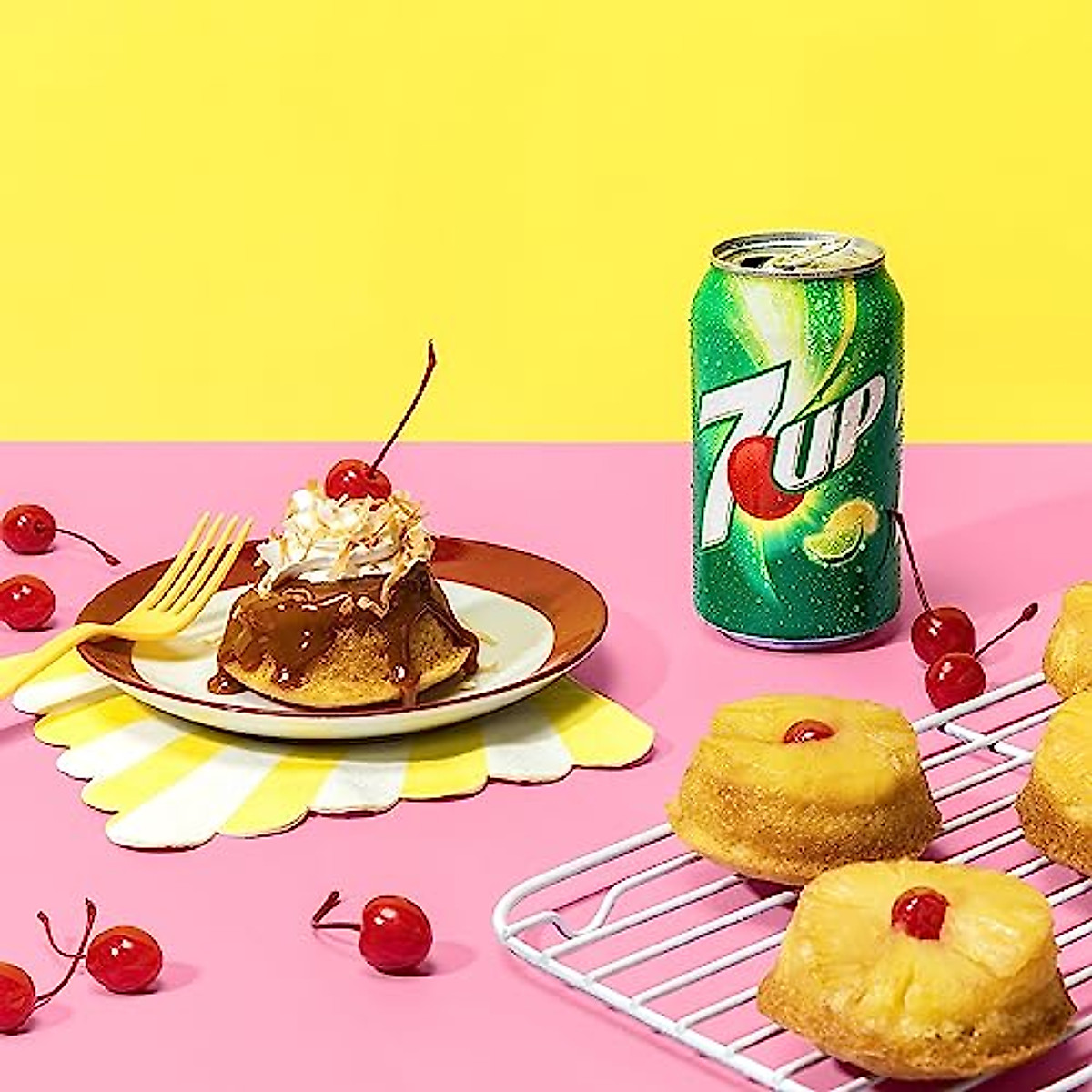 7UP Lemon Lime Soda, Naturally Flavored and Caffeine Free, 12 Fl Oz (Pack of 12)