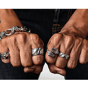 Pure Silver Japanese Koi fish ring Wedding Bands, 925 Sterling Silver Ring, Koi Tattoo Fish Carp Ring by SterlingMalee (9)