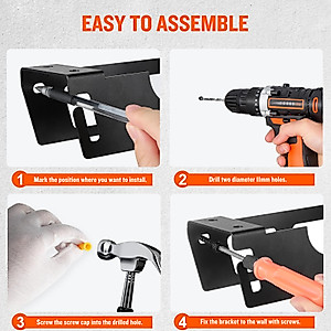 Birstlye Angle Grinder Holder,2 Bay Angle Grinder Rack Wall Mount Bracket, Angle Grinder Storage Rack With Screws & Screw Caps for Cutters Polishers Angle Grinders
