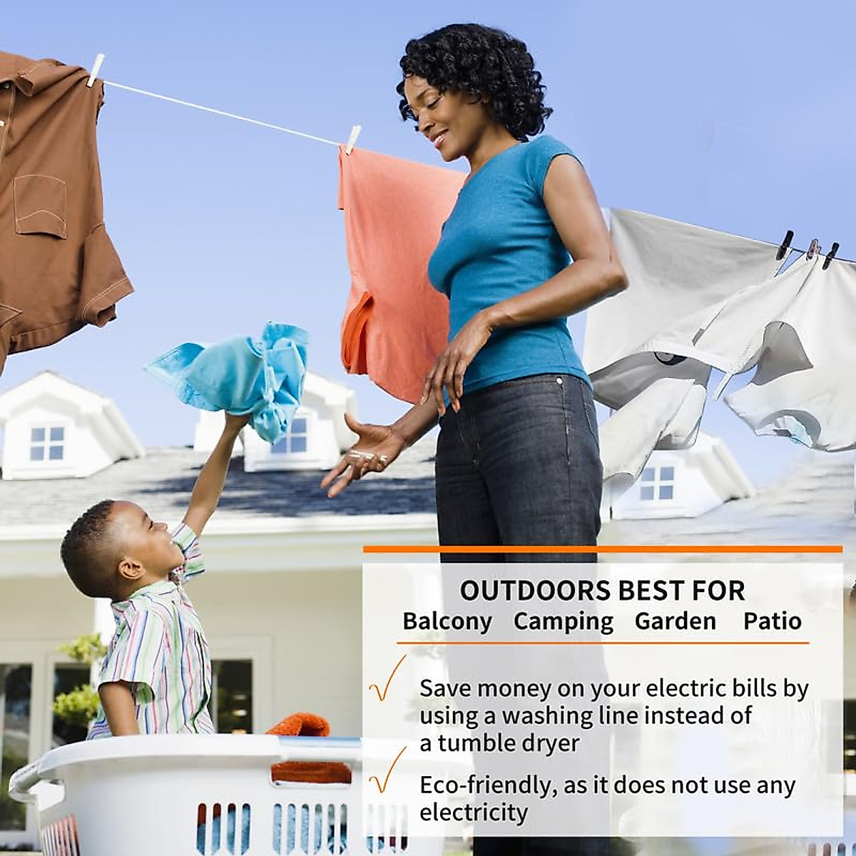 Apricus Retractable Clothesline | Clothes Line for Indoor & Outdoor Laundry Drying | 30 Meters Double Portable Clothing Lines | Heavy Duty Hanging Cloths Line | (Each 2X 15m Line)