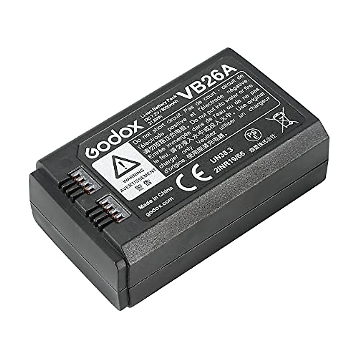 GODOX V1 Battery VB26 VB26A VB26B Lithium Battery Pack V1-S V1-C V1-N V1-F Round Head Flash and V860III Series Flash V850III AD100Pro Flash Speedlight