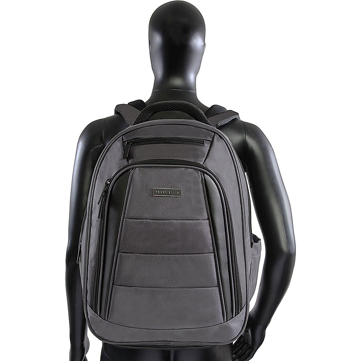 Perry Ellis Men's M325 Business Laptop Backpack with Tablet Compartment, Charcoal, One Size