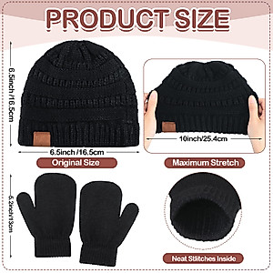 Kenning 18 Pack Baby Kids Hat and Gloves Set Toddler Infant Winter Hat with Baby Winter Mittens Toddler Winter Mittens Gloves Beanie Hat Set for Boys Girls