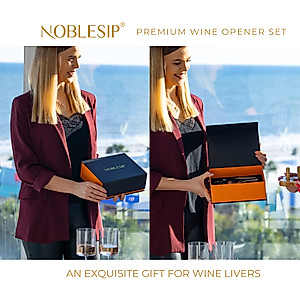 Manual Rabbit Wine Opener [2023 Upgraded] NOBLESIP. Easily Removes Natural and Synthetic Corks. Lever corkscrew, the Wine Enthusiasts Choice. Designer Gift Box. Improved rabbit opener (Bronze Single)