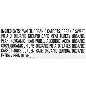 Happy Baby Organic Stage 3 Baby Food, Hearty Meals, Root Vegetables & Turkey with Quinoa, 4 Ounce (Pack of 8)