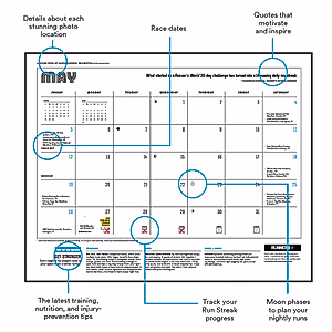 Runner's World 2024 Wall Calendar: Discover inspirational photography, training tips from the experts, motivational quotes, race dates and more!
