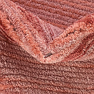 Unique Loom Gemstone Collection Area Rug - Topaz (Round 9' 8" x 9' 8", Rusty Pink Rose/Red)