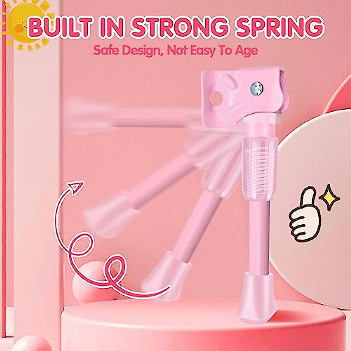 LEICHTEN Kids Bike Kickstand for 18 Inch Wheel Children's Bicycle Single-Side Kick Stand Rear Mount Bikes Support Racks Pink for Girls and Boys Bike