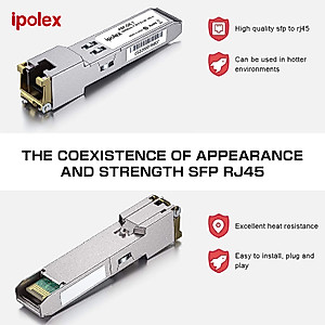 Gigabit SFP to RJ45 Copper SFP Transceiver 1000Base-T, 1.25G SFP-T Copper SFP Module, for Ubiquiti UniFi UF-RJ45-1G/UACC-CM-RJ45-1G, Mikrotik, Fortinet, Netgear, TP-Link and More(CAT5e/6,100m)