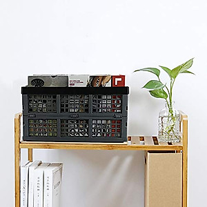 AnnkkyUS 3-Pack Collapsible Storage Crate Bins, 30 Liter Foldable Plastic Crates