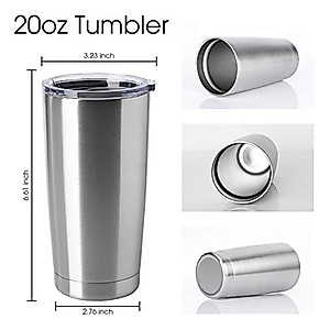 HASLE OUTFITTERS 20oz Tumblers Bulk Stainless Steel Cups with Lid Double Wall Vacuum Insulated Coffee Mugs for Cold & Hot Drinks 8 Pack